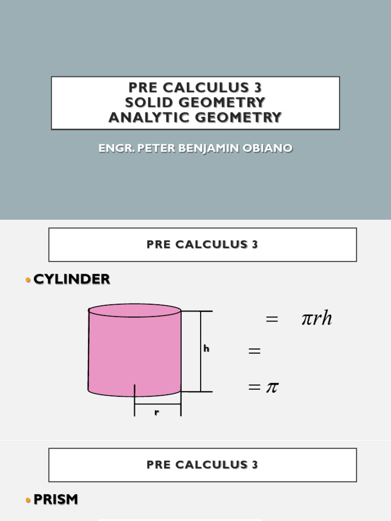 1c. Pre Calculus 3 Solid and Analytic Geometry Notes | PDF | Ellipse ...