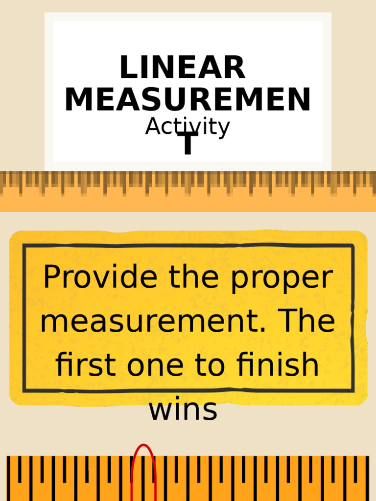 Linear Measurement Activity | PDF