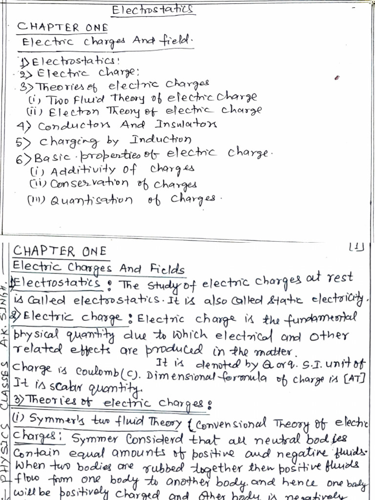 Electric Charges and Field | PDF