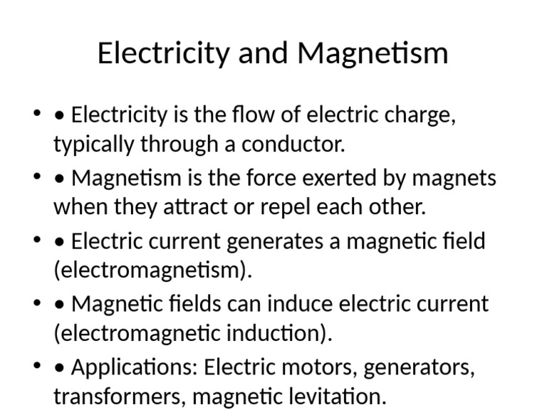 Understanding Electricity and Magnetism | PDF