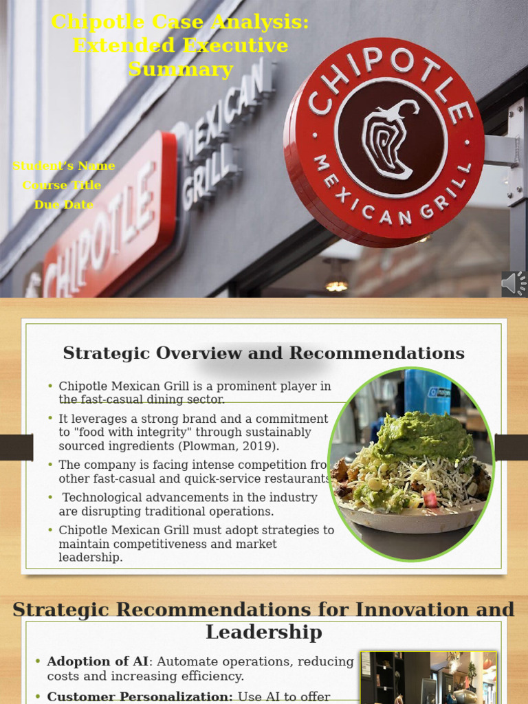 Chipotle Case Analysis | PDF | Innovation | Chipotle Mexican Grill