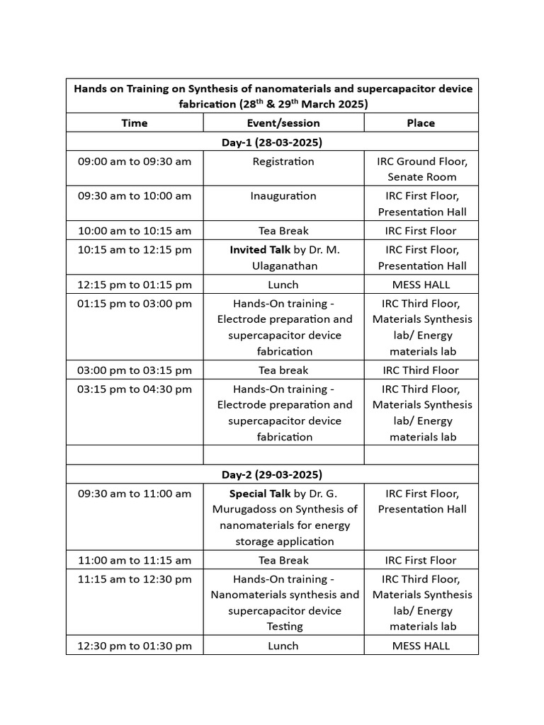 PDF GO Tentative Program Schedule | PDF | Materials Science | Electrical Components
