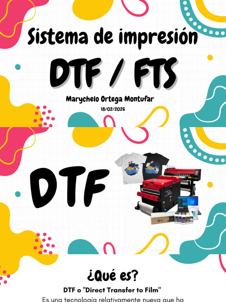 Sistema de Impresion DTF y FTS | PDF | Impresora (Computación) | Textiles