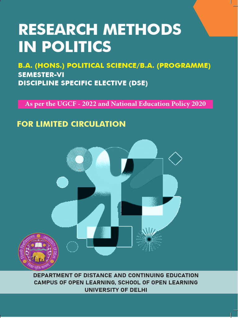 POL.Sci-Research Methods in Politics Du Sol (6th Semester BOOK) | PDF | Methodology | Social ...