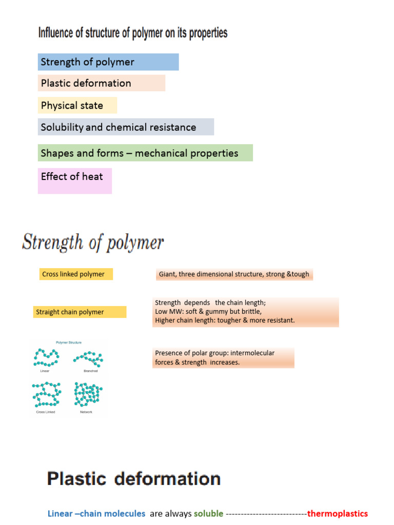 Chapter 20 polymers part 2 | PDF | Polymers | Cross Link