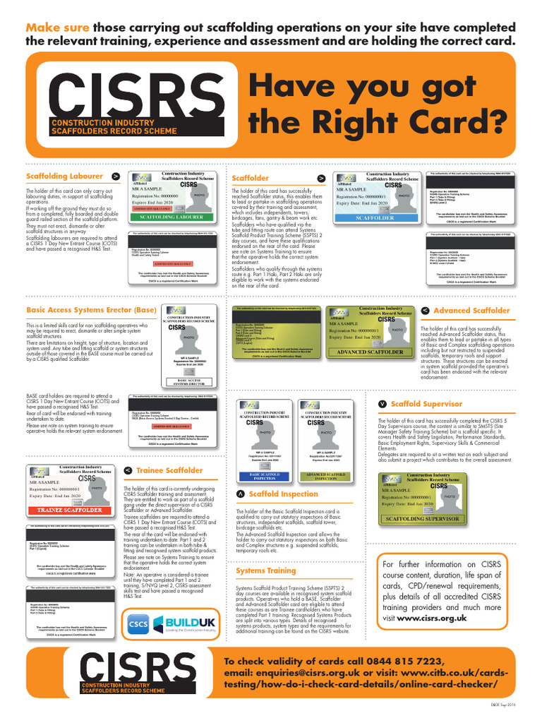 CISRS-POSTER-2016 | PDF | Scaffolding