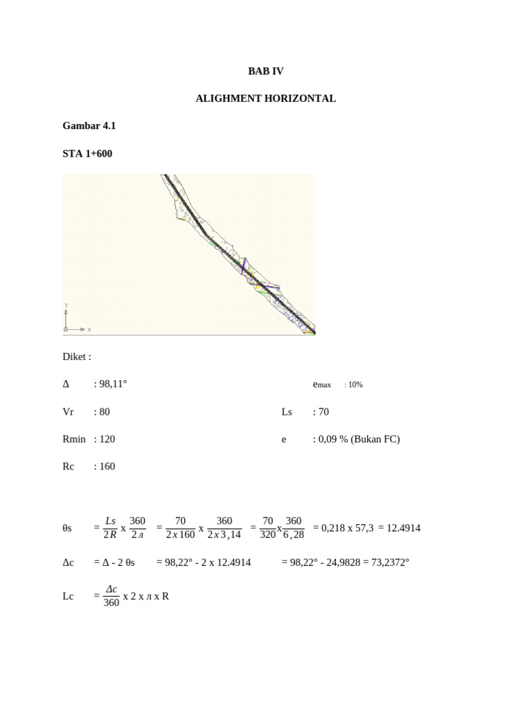 Horizontal Alignment Calculations | PDF