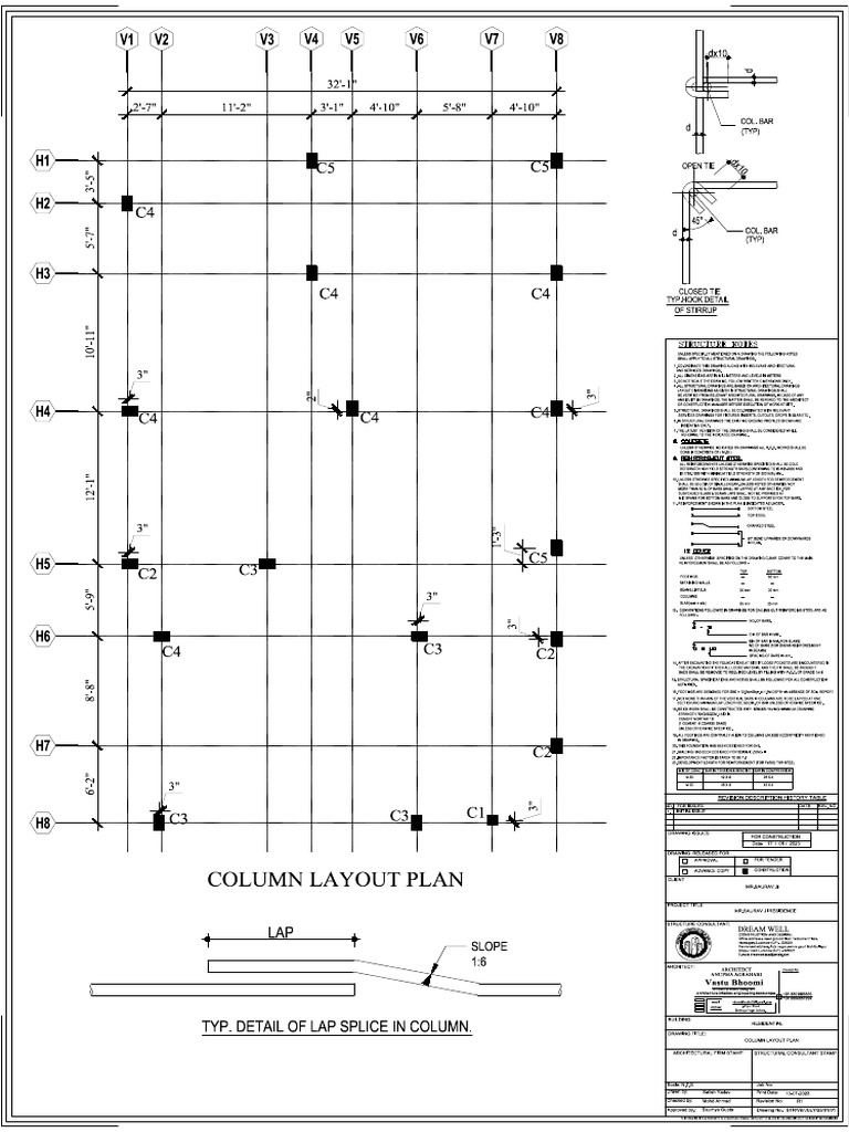 Column Layout Plan l2 13.9.23 | PDF