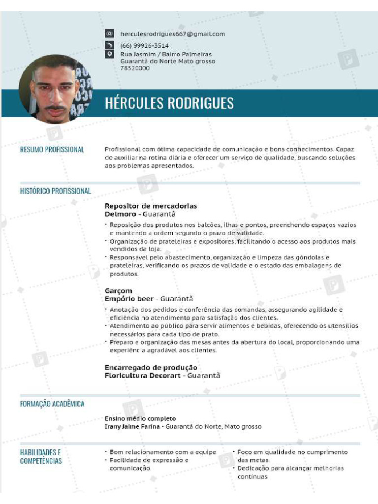 Currículo Hércules Rodrigues | PDF