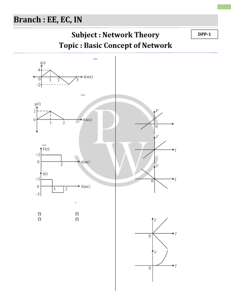 Network Theory Basics and Questions | PDF | Mosfet | Electric Power