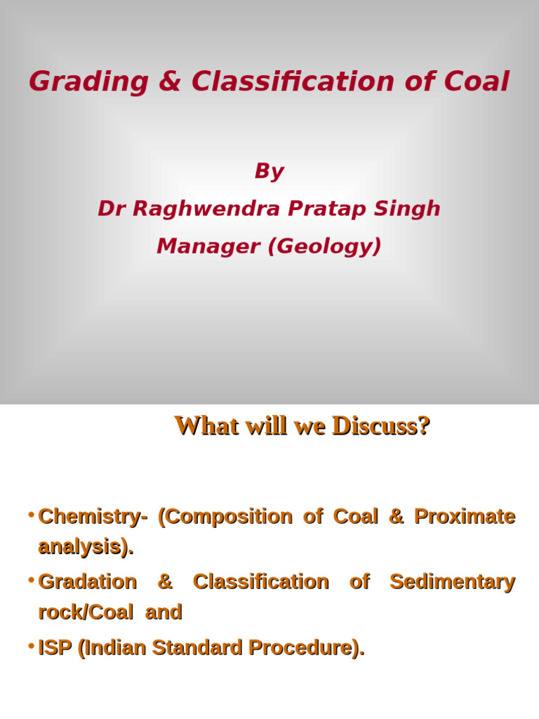Classification - Grading of Coal | PDF | Coal | Rock (Geology)