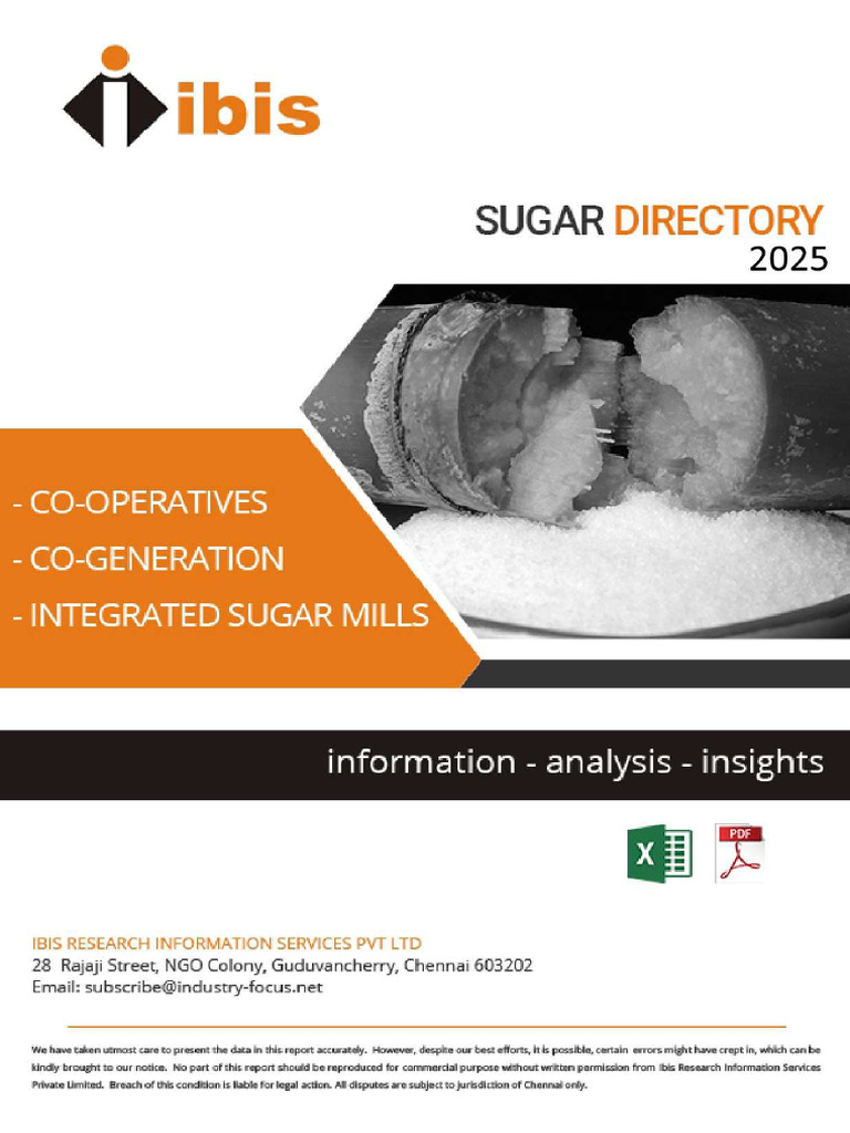 Sugar Mill Directory 2025 Overview | PDF
