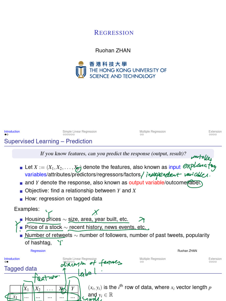 2 Regression Annotated | PDF | Linear Regression | Regression Analysis