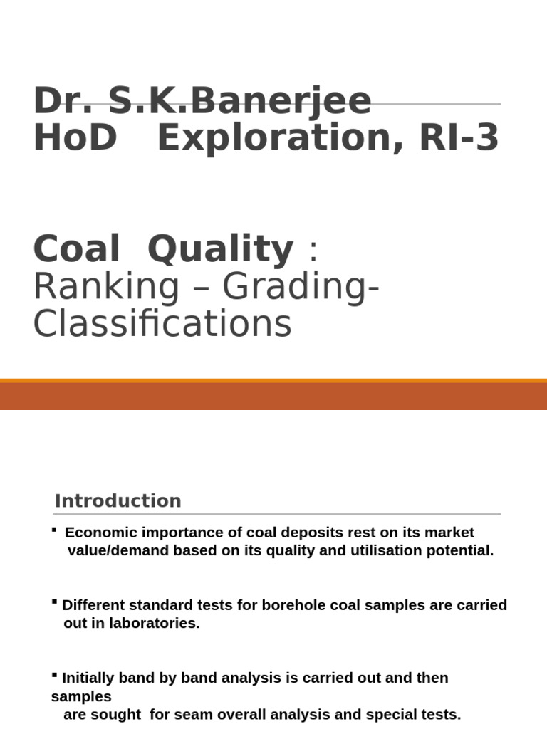 Coal Quality Classification and Analysis | PDF | Bituminous Coal | Coal