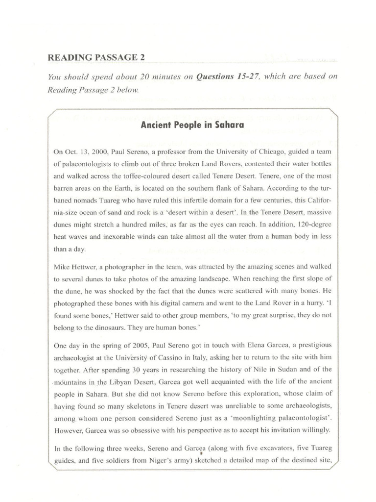 Ancient People in Sahara | PDF