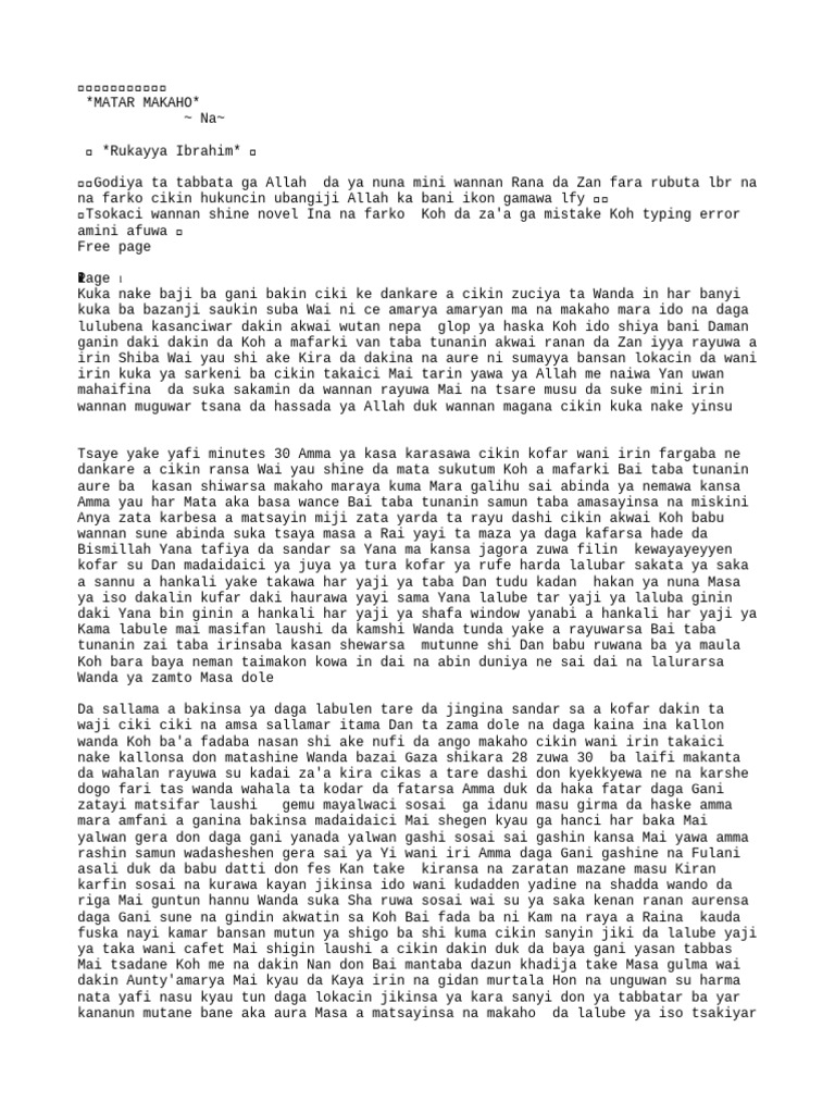 MATAR MAKAHO by Ruqeen jala | PDF