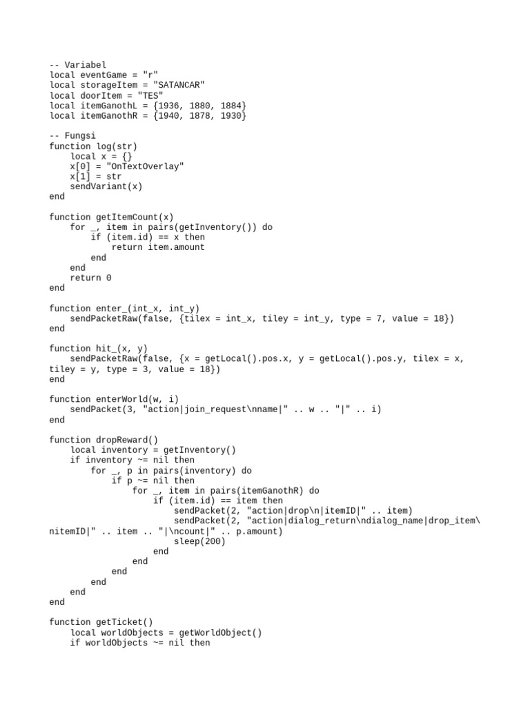 growganofth.left.lua | PDF | Computer Programming | Software Engineering