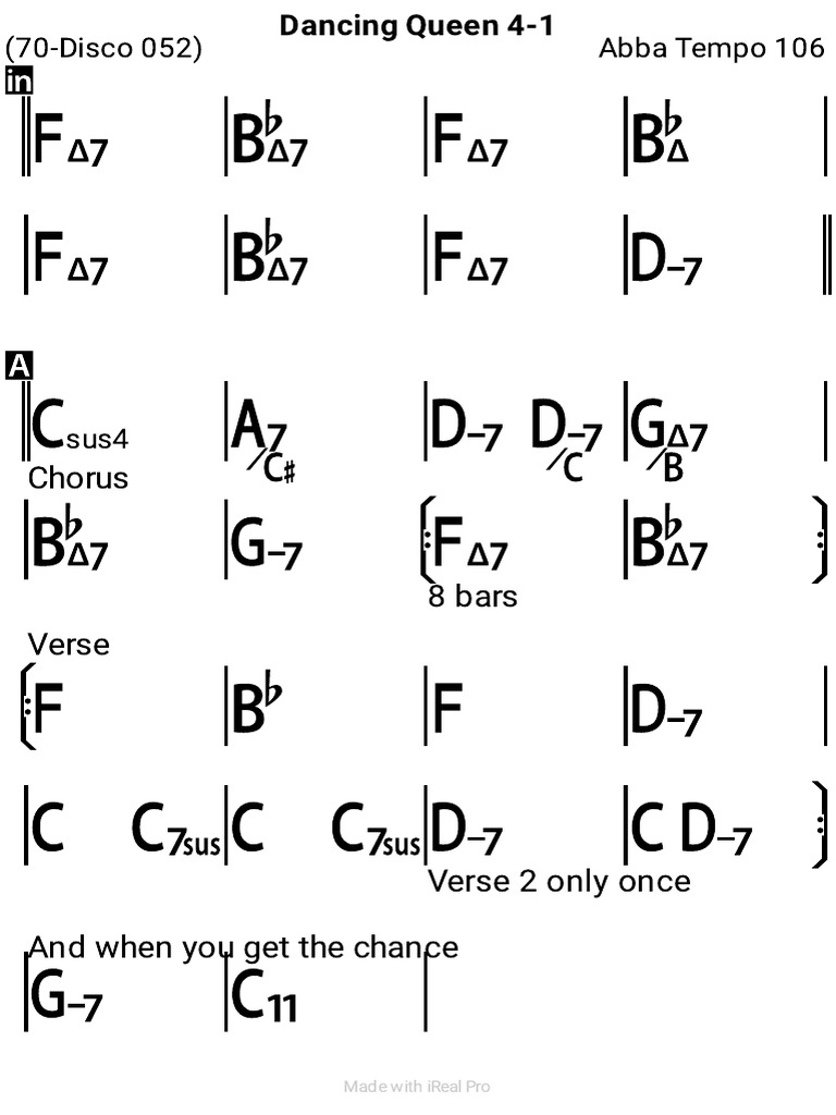 Dancing Queen Chords and Lyrics PDF | PDF