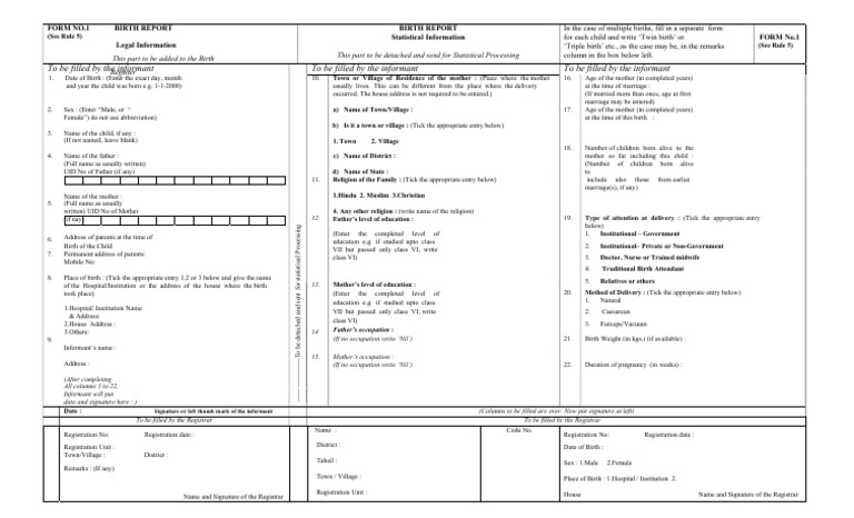 Form-1 New | PDF | Childbirth | Women's Health