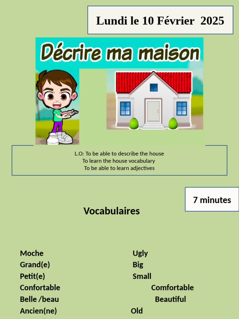 Vocabulaire et exercices sur la maison | PDF