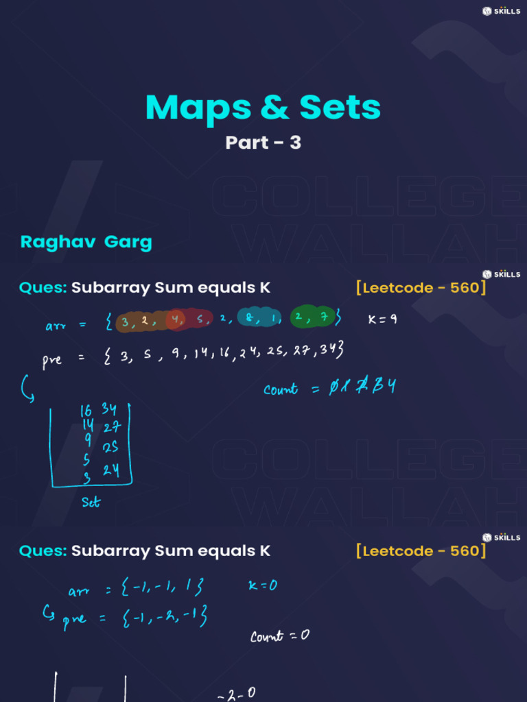 Maps and Sets 03 Class Notes DECODE DSA With C 2-0 ...
