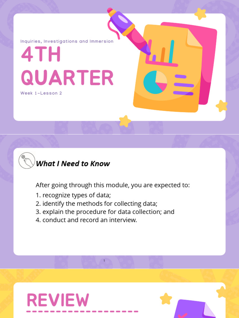 3is q4 Module-2 Lesson-2 Data-Collection | PDF | Sampling (Statistics) | Statistics