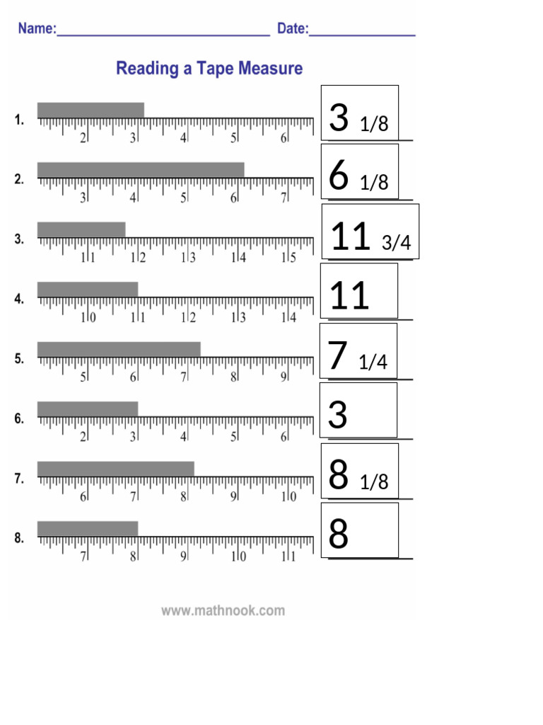 Tape Measure Eighth Inch v1 | PDF