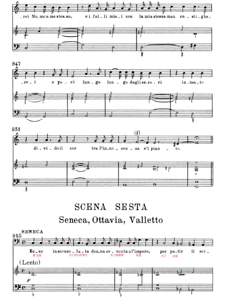 Ecco La Sconsolata Donna - L Incoronazione Di Poppea | PDF