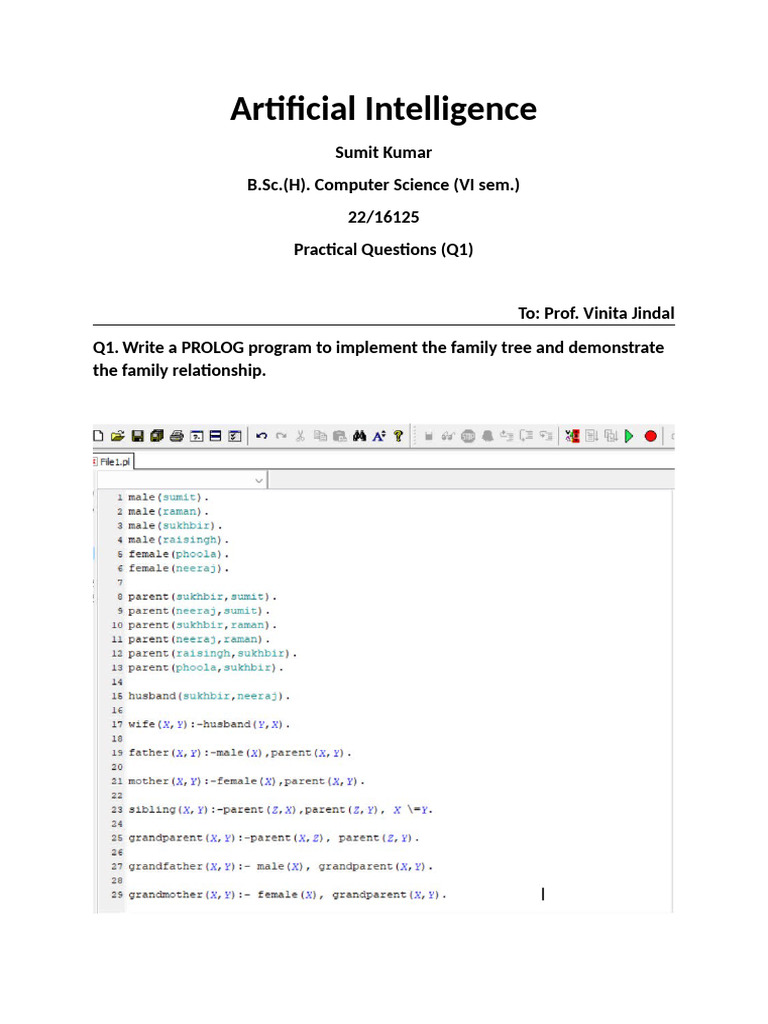 PROLOG Family Tree Implementation | PDF