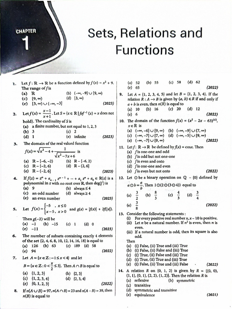 Keem - Sets and Relation and Function | PDF