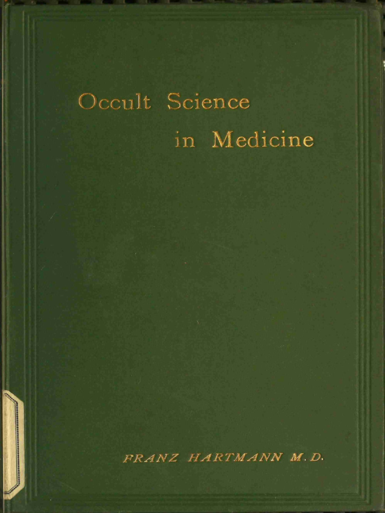 Occult science in medicine by Franz Hartmann | PDF | Soul | Knowledge
