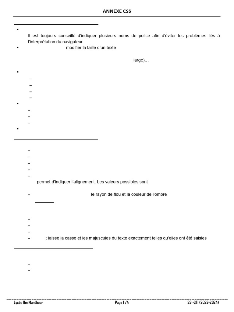 ANNEXE CSS-3si2 | PDF | Modèle de couleur en RVB | Graphisme