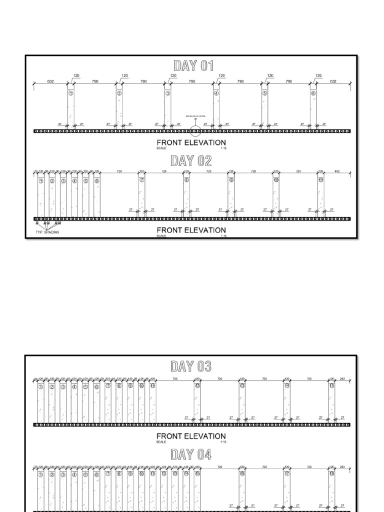 Precast Layout (Day1-Day10) | PDF