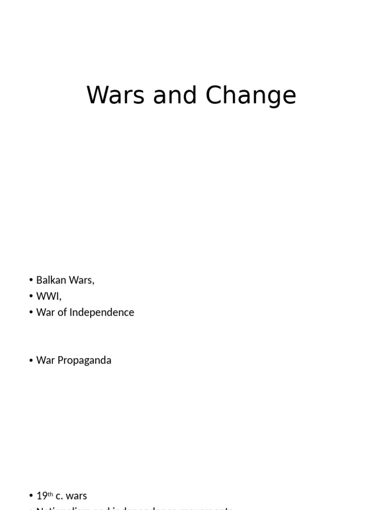 Wars and Change Learn Version | PDF
