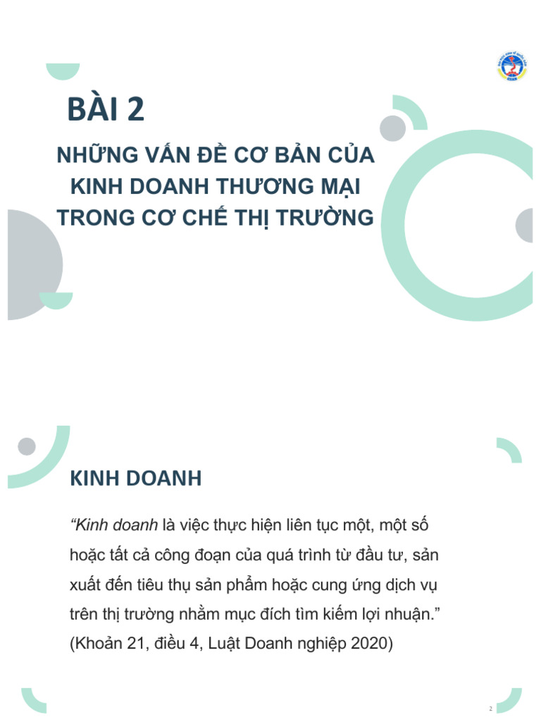 B2. KDTM Trong Cơ Chế Thị Trường | PDF