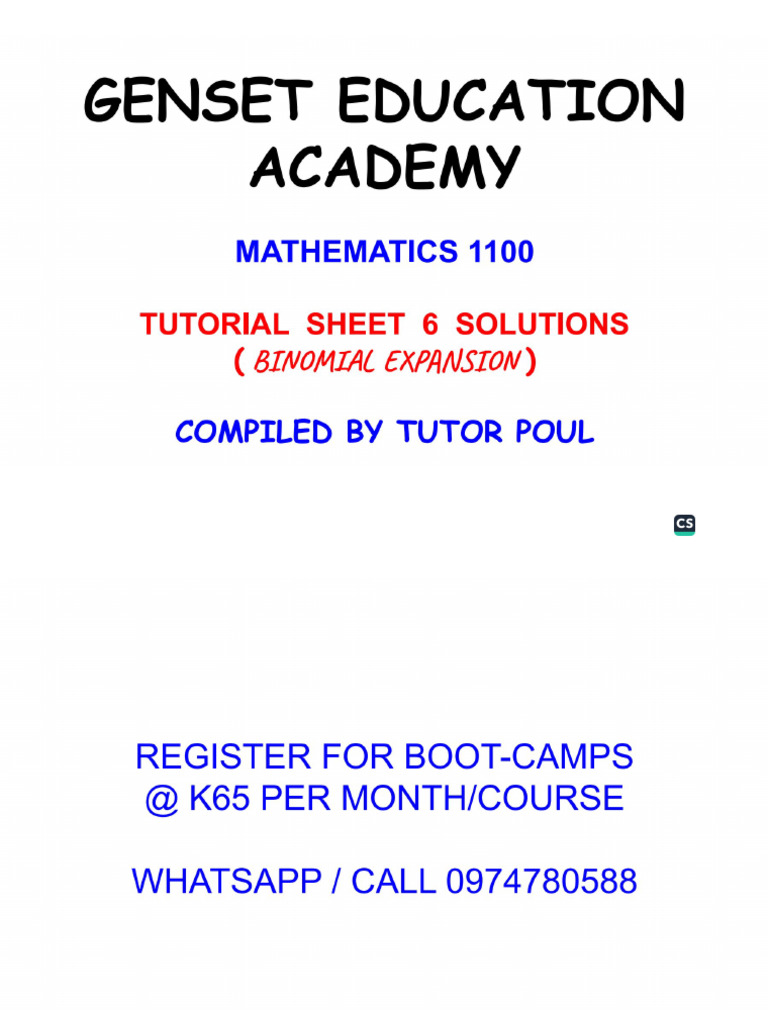 Math1100 Ts6 Full Solutions | PDF