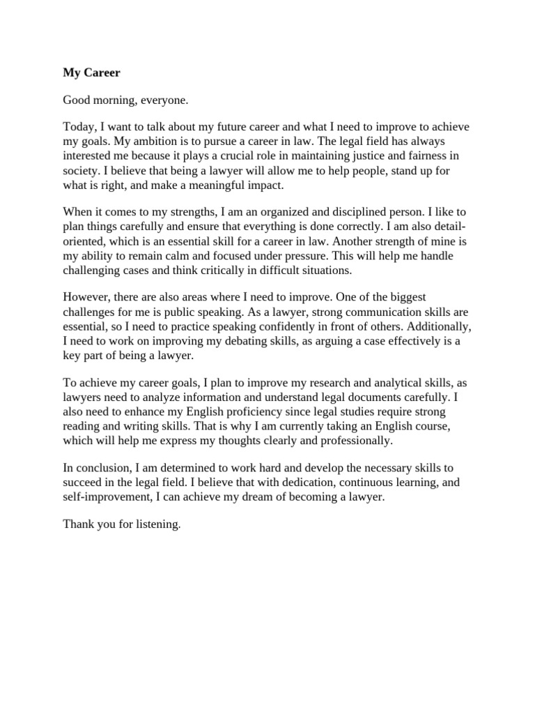 My Journey to a Legal Career | PDF