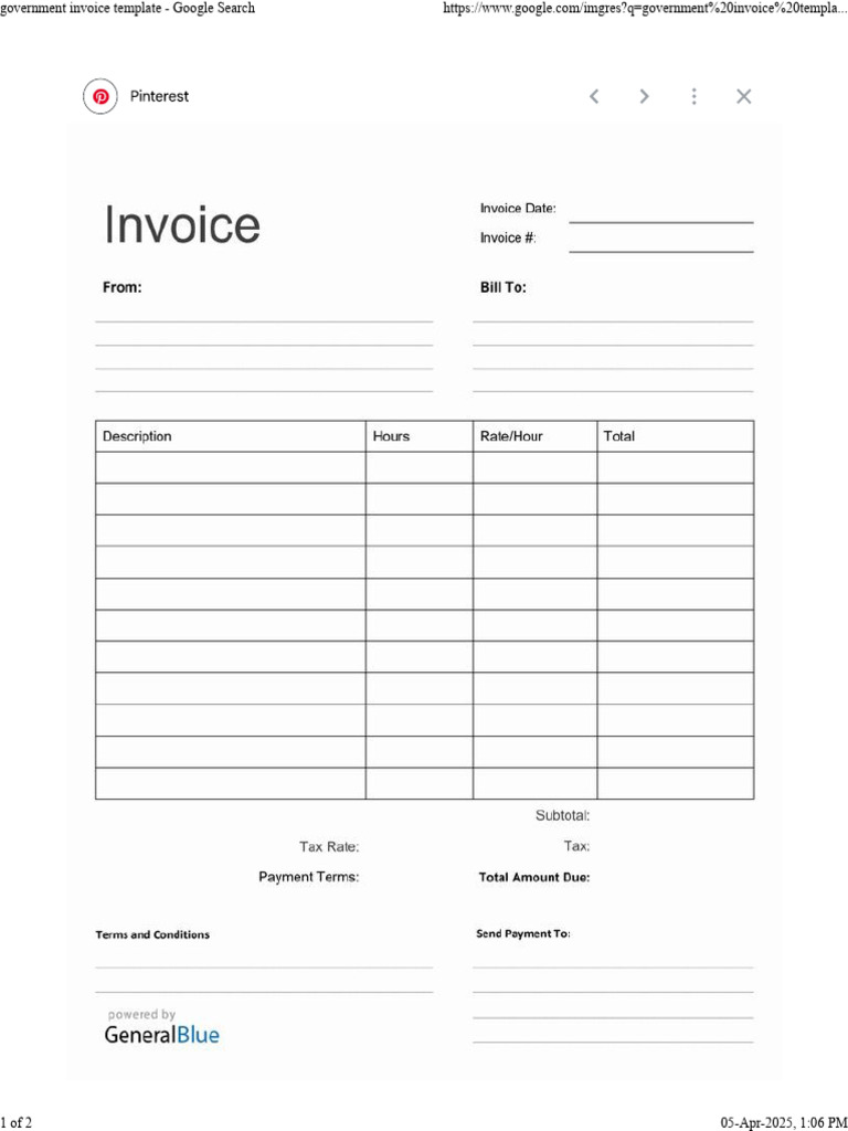 Blank Invoice | PDF