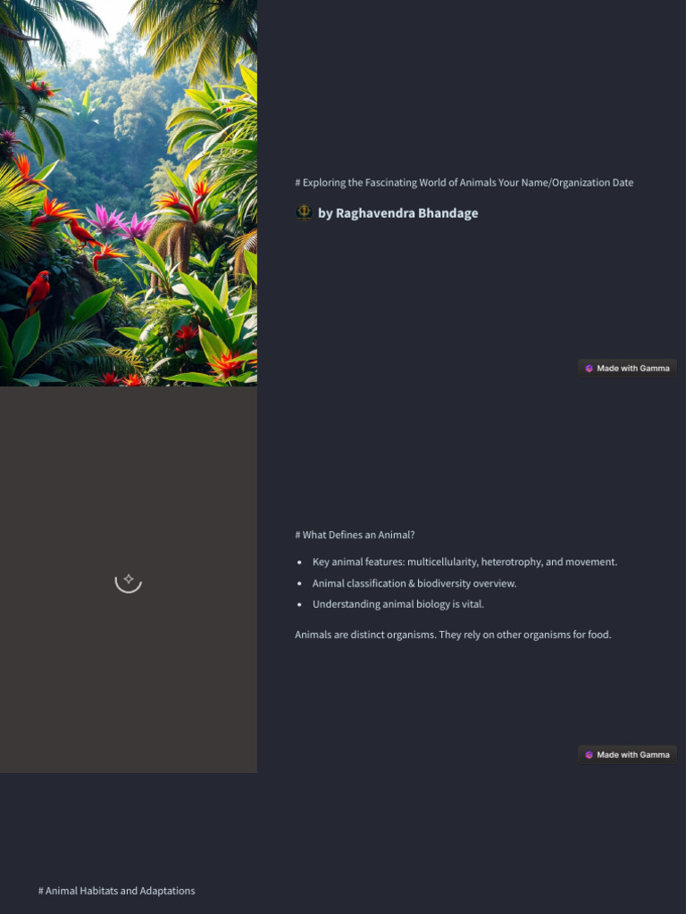 Exploring The Fascinating World of Animals Your NameOrganization Date | PDF