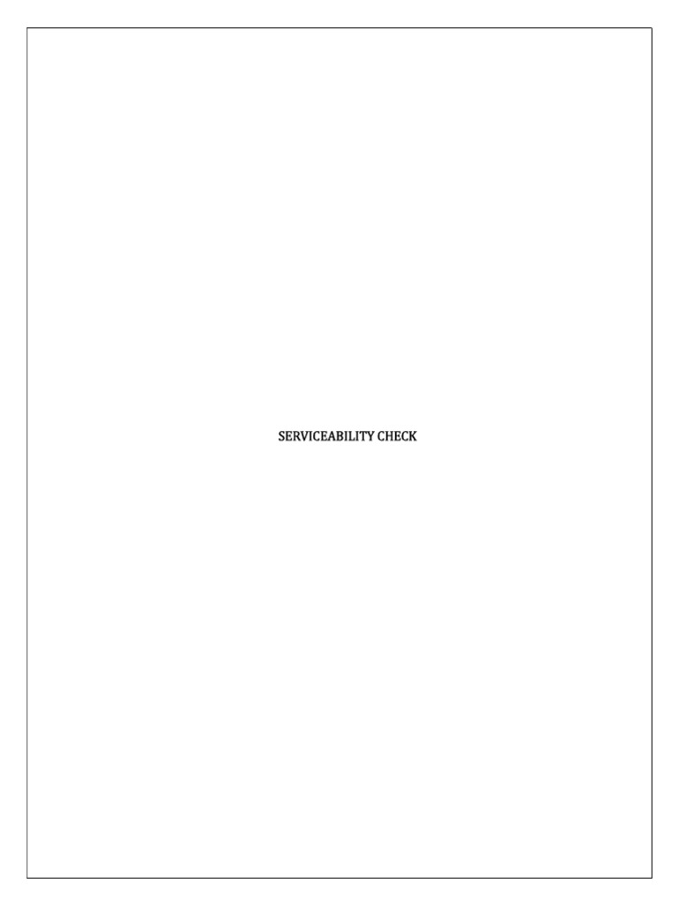 Serviceability Check | PDF