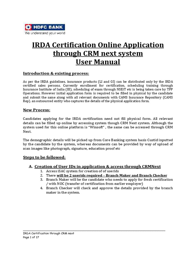 IRDA User Manual Revised - Compressed | PDF | Computing
