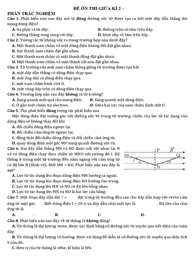 6.ôn tập thi gk 2- đề đa | PDF