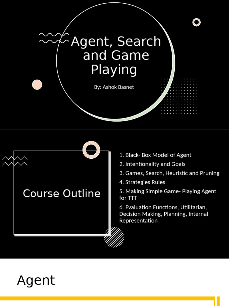 2.agent Search and Game Playing | PDF | Rationality | Cognition