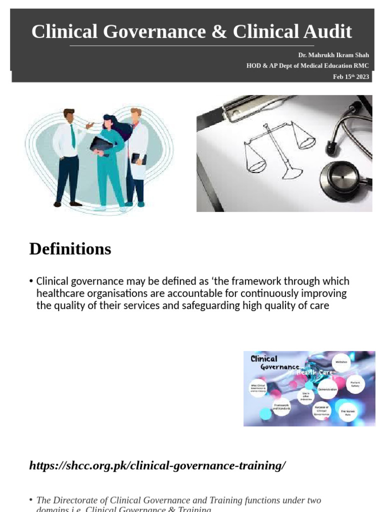 Clinical Governance and Audit Overview | PDF | Health Care | Health ...