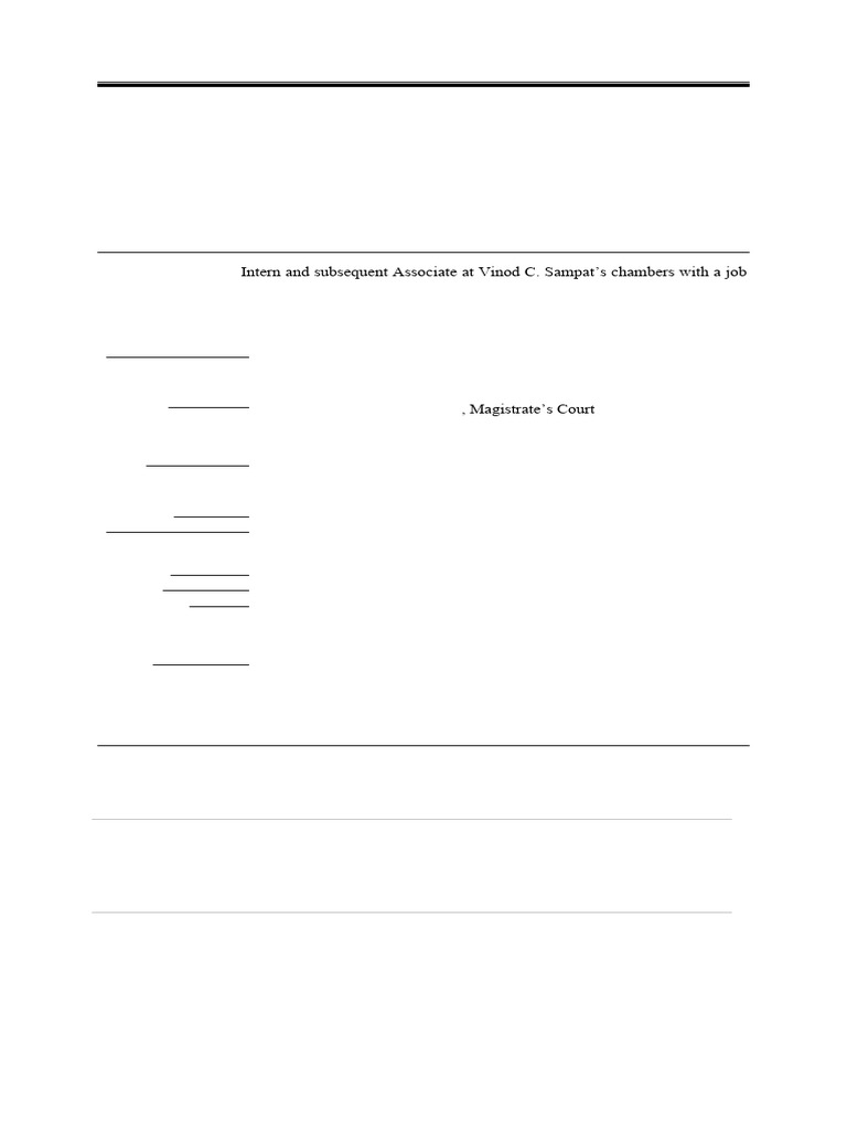CV of Adv Mithil v. Sampat | PDF | Mumbai | Justice