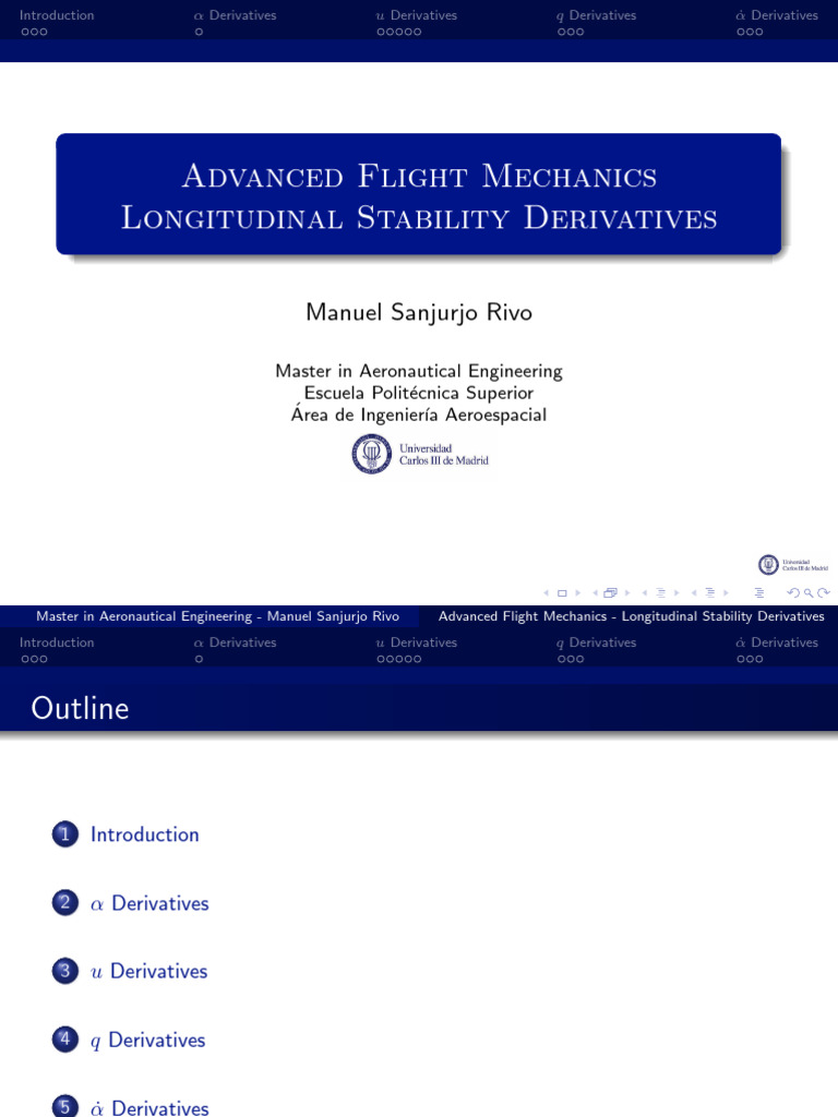 Longitudinal Stability Derivatives in Flight Mechanics | PDF | Flight ...
