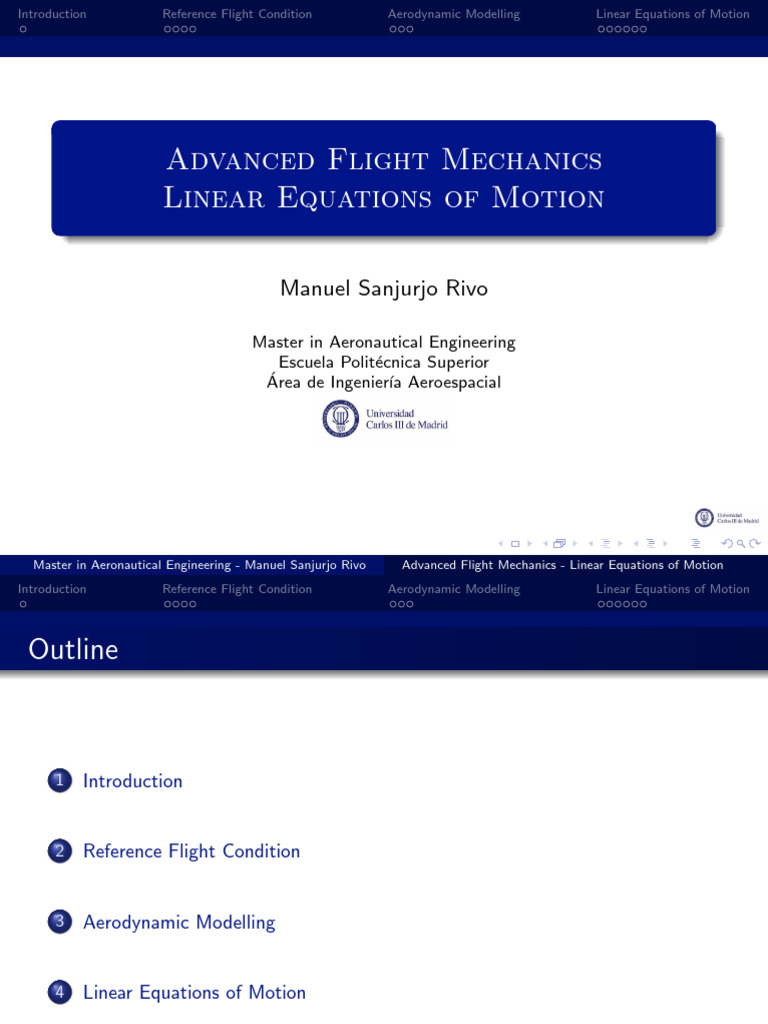 AFM 21 Small Disturbance Theory | PDF | Equations Of Motion | Equations