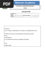 Grade 8 Mathematics Term 1 2025 Opener Exam | PDF | Mathematics