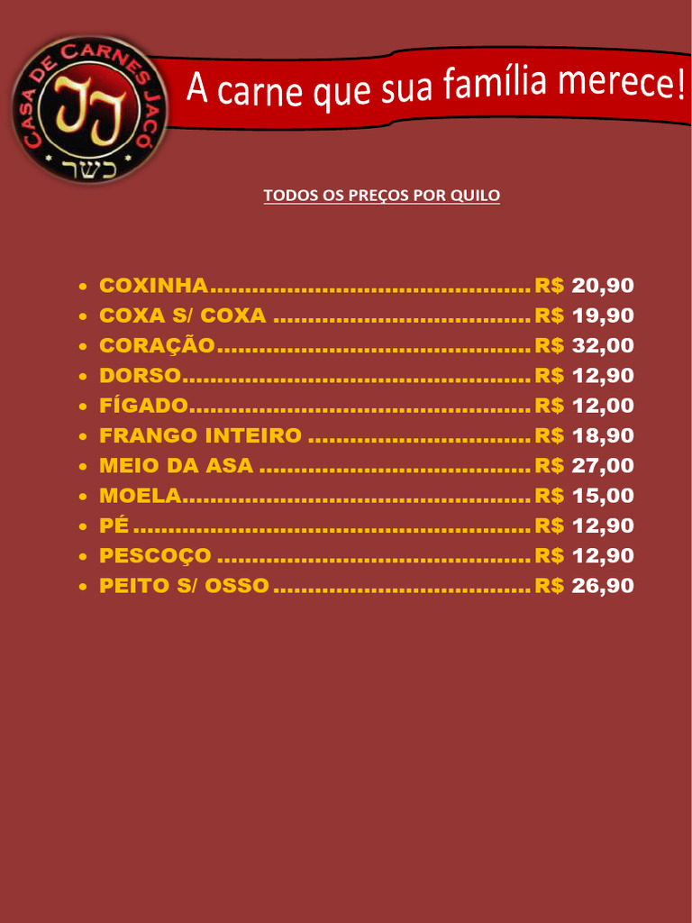 Preços de Frango por Quilo | PDF