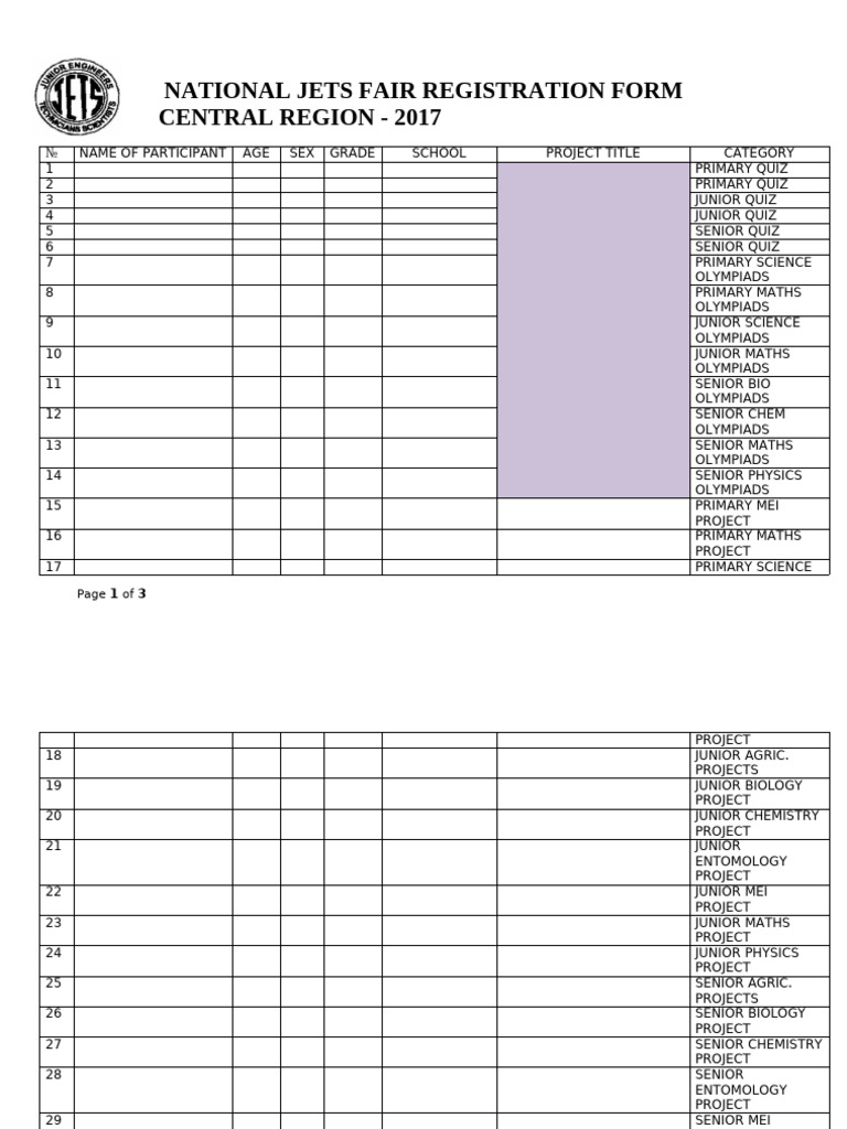 National Jets Fair Registration Form 2017 | PDF
